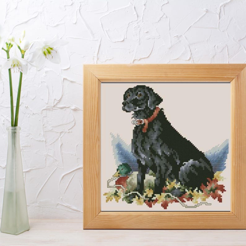 Black Labrador Cross Stitch Pattern: Dog Portrait (PDF Pattern) - Etsy