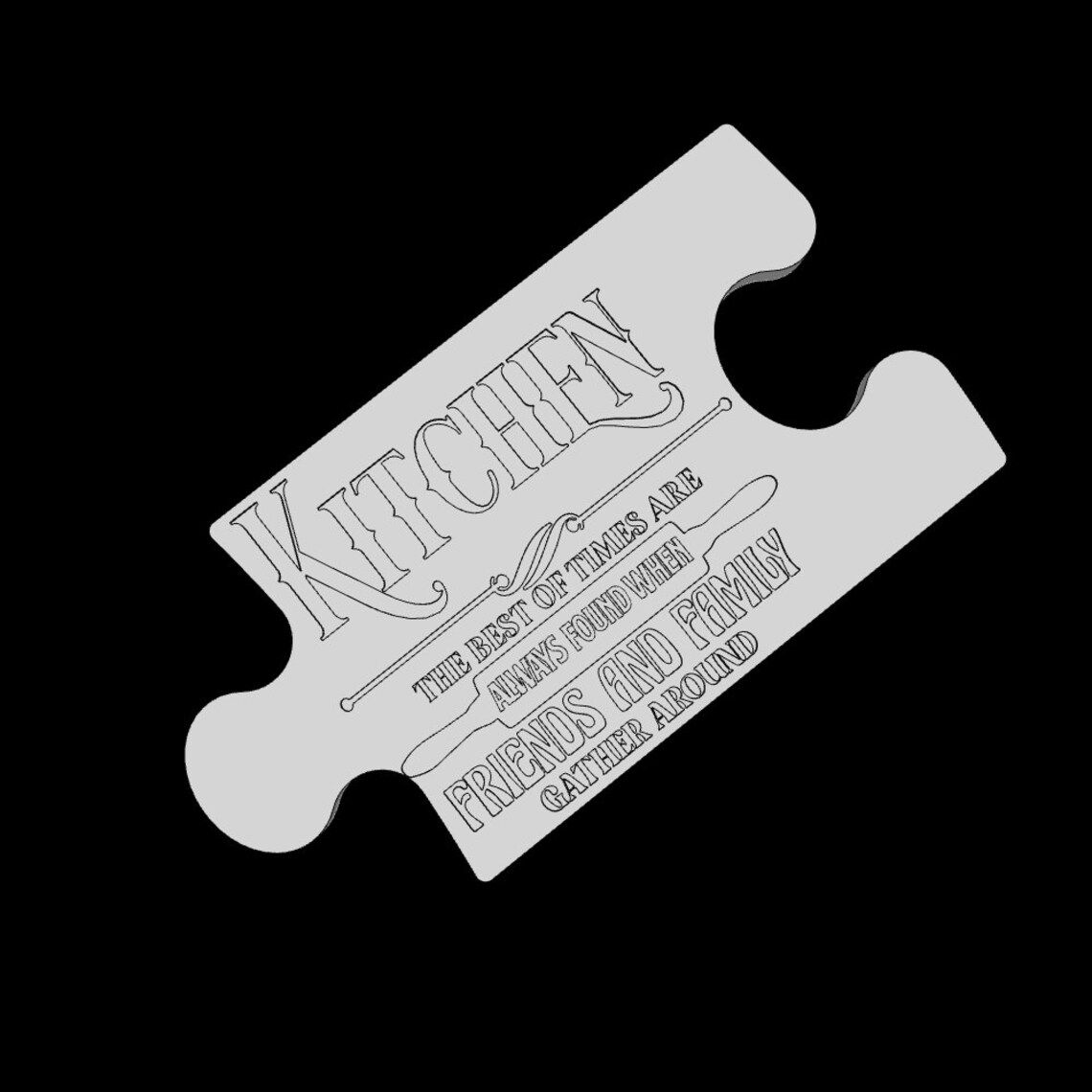 Puzzle Cutting Board Stl File, Kitchen Utensil Stl File, DIY 3D Printer ...