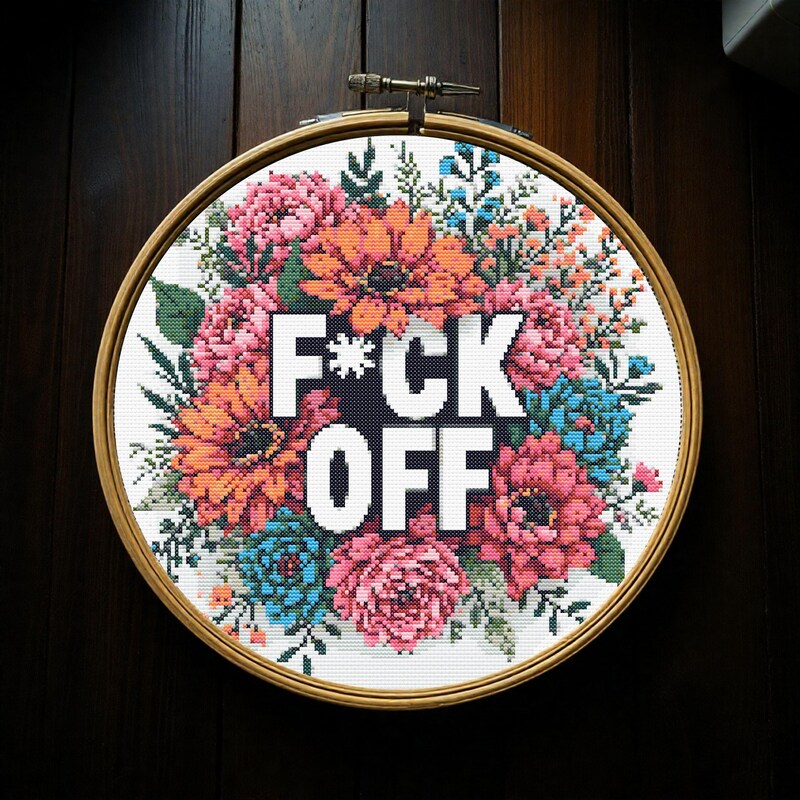 Rude Cross Stitch - Etsy