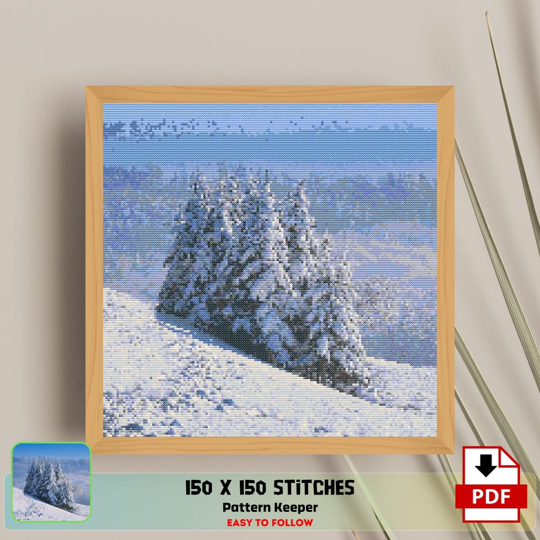 Winter Tree Cross Stitch Pattern - PDF Pattern - Spring Season Cross ...