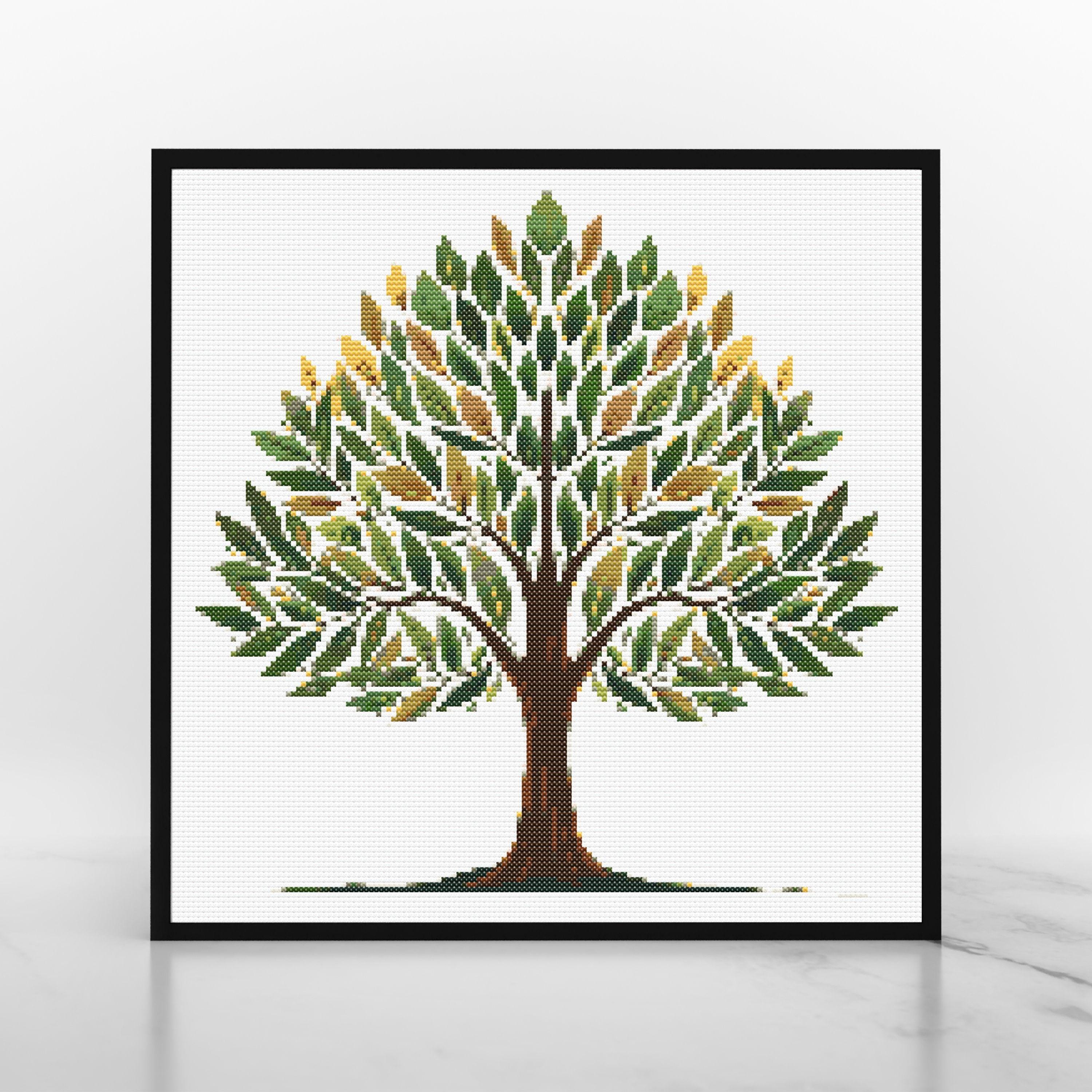 Green Tree Cross Stitch Pattern PDF - INSTANT DOWNLOAD - Etsy