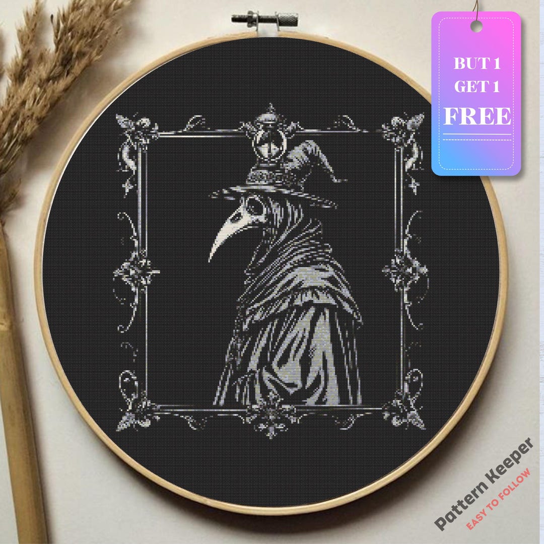 Gothic Plague Doctor - the Black Death - Plague Doctor Cross Stitch ...