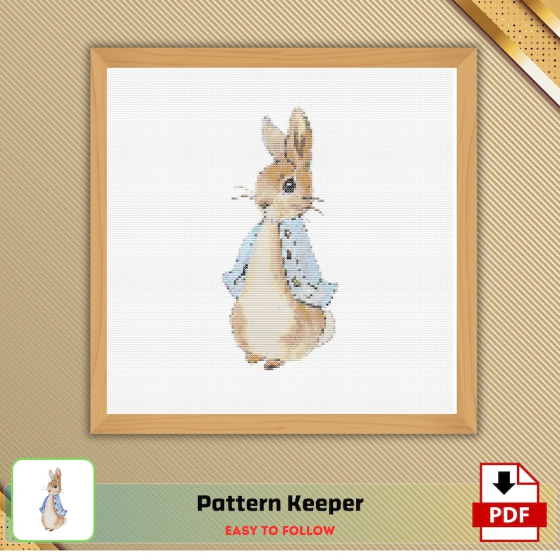 Peter Rabbit Cross Stitch Pattern – Classic Storybook Hare – Animal ...