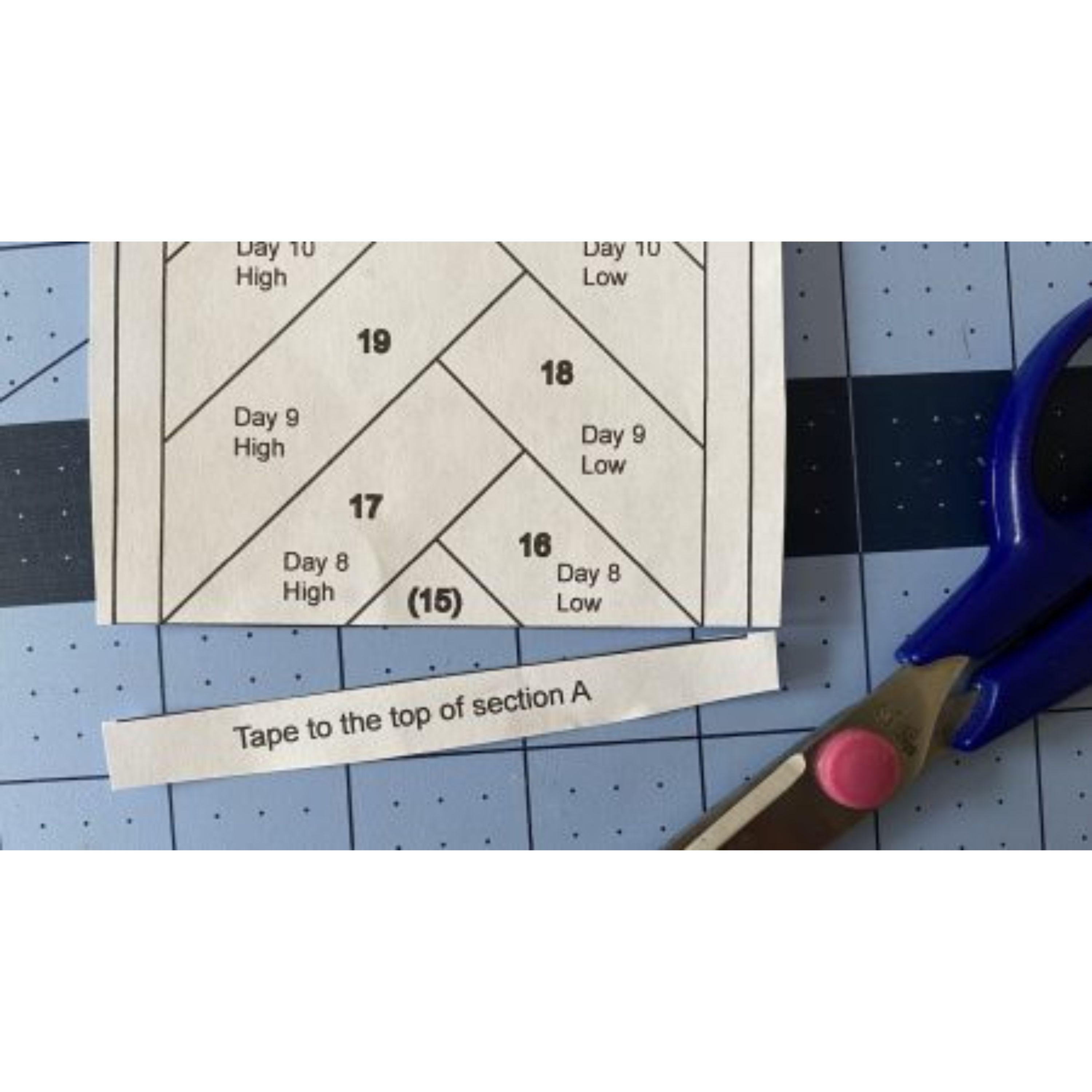 Temperature Quilt Pattern: Foundation Paper Piecing Templates (PDF ...