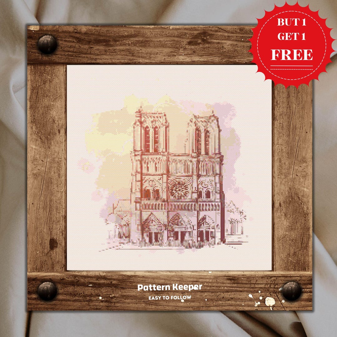 French Façade Cross Stitch Pattern – Parisian Boulangerie Embroidery ...
