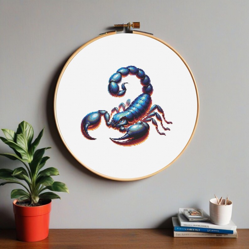 Scorpio Zodiac Cross Stitch Pattern: Modern Constellation (PDF) - Etsy