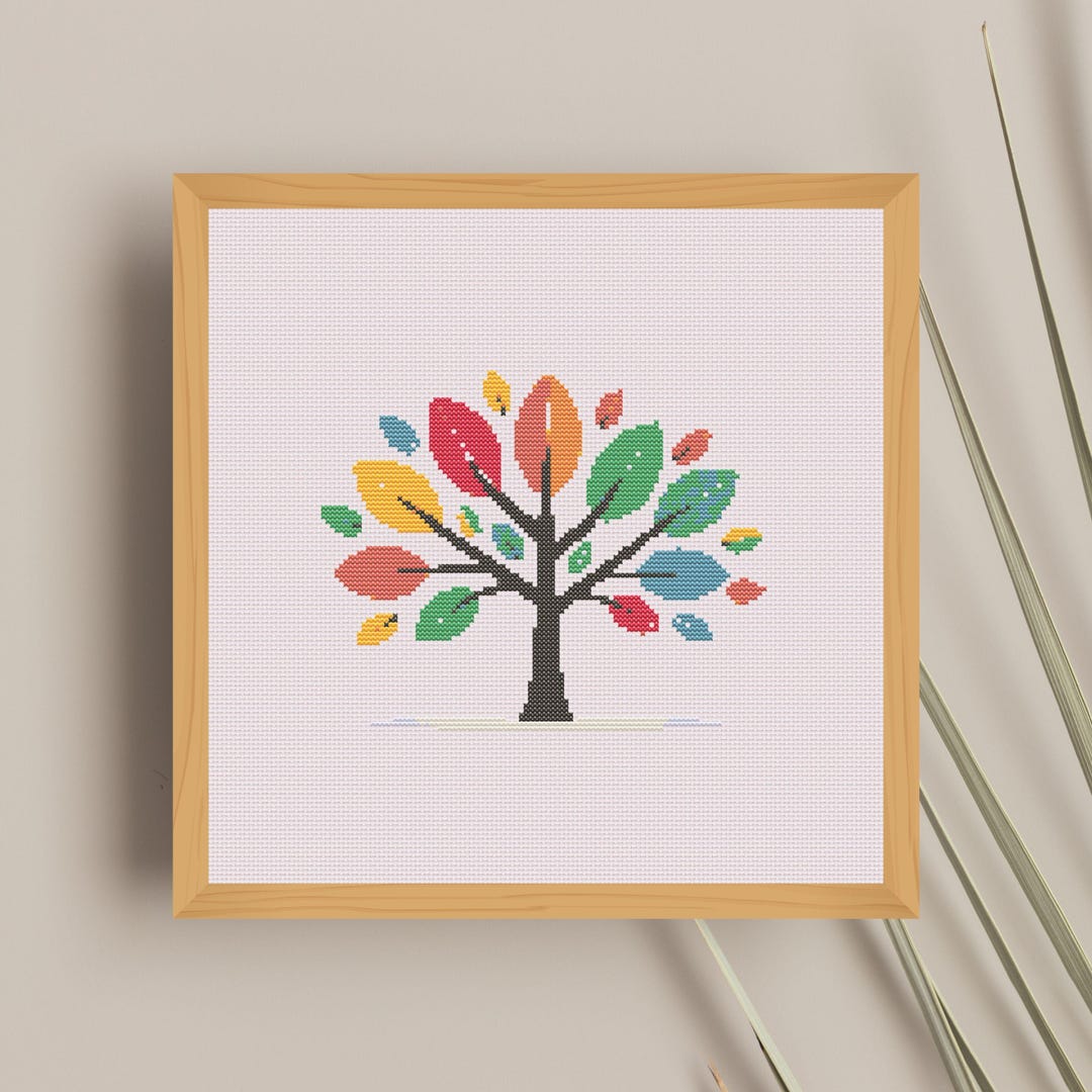 Rainbow Tree Cross Stitch Pattern PDF - This is Not a Temperature Tree ...