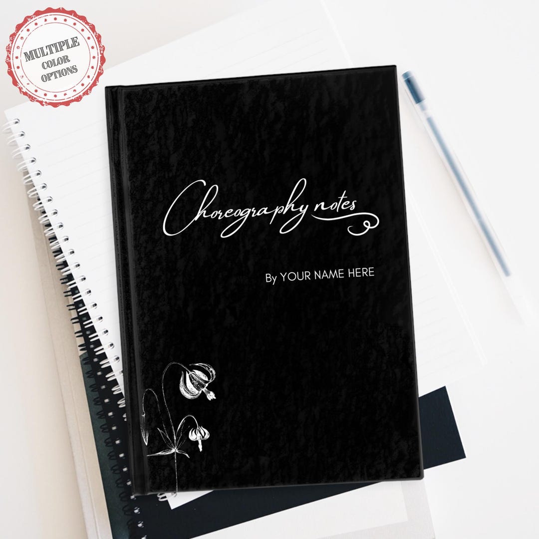 Personalized Choreography Notes Journal | Dance Lovers, Gift for Dancer ...