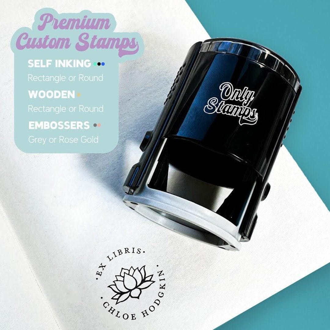 Custom Logo Rubber Stamp - Personalized Business Embosser - Unique ...