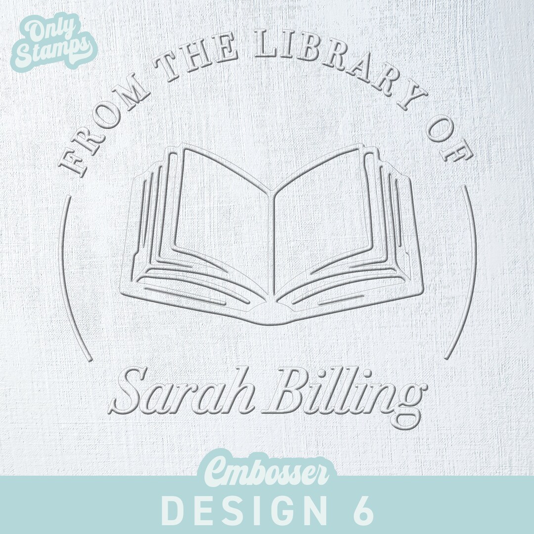 Custom Book Embosser, Library Embosser, Custom Embosser, Initials ...