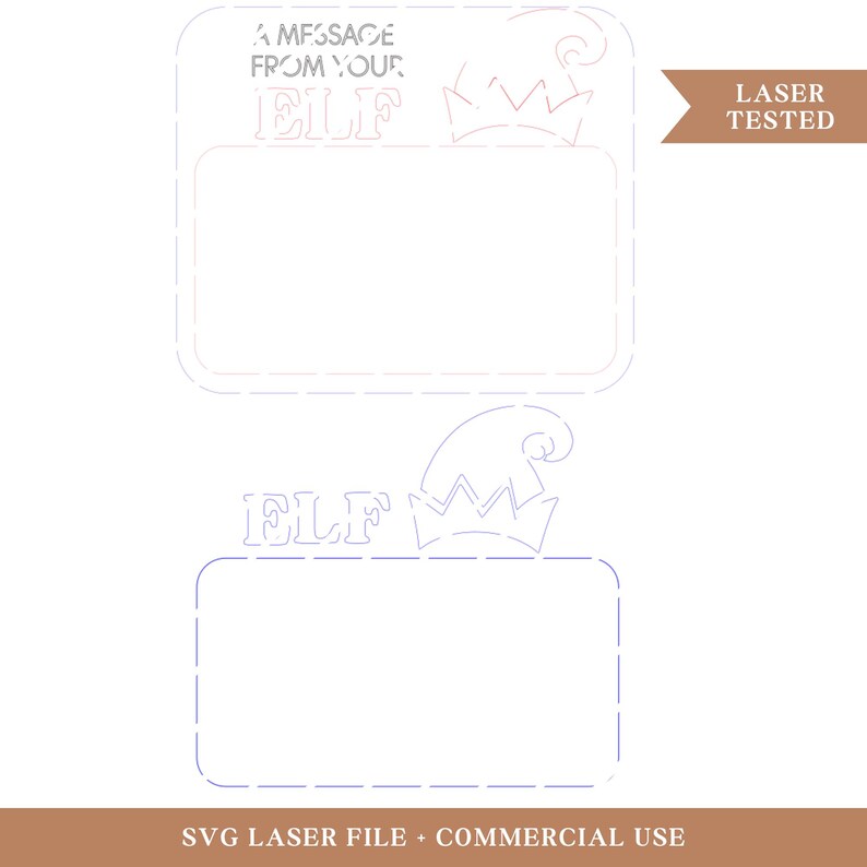 SVG ELF Note Board- "a Message From Your Elf" - Etsy