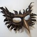 Griffin Leather Mask, Hand-painted in Chocolate Brown and Bronze ...