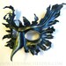 Griffin Leather Mask, Hand-painted in Metallic Blue-green and Green ...
