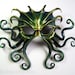 Large Cthulhu Leather Mask, Hand-painted in Midnight Blue, Green, and ...