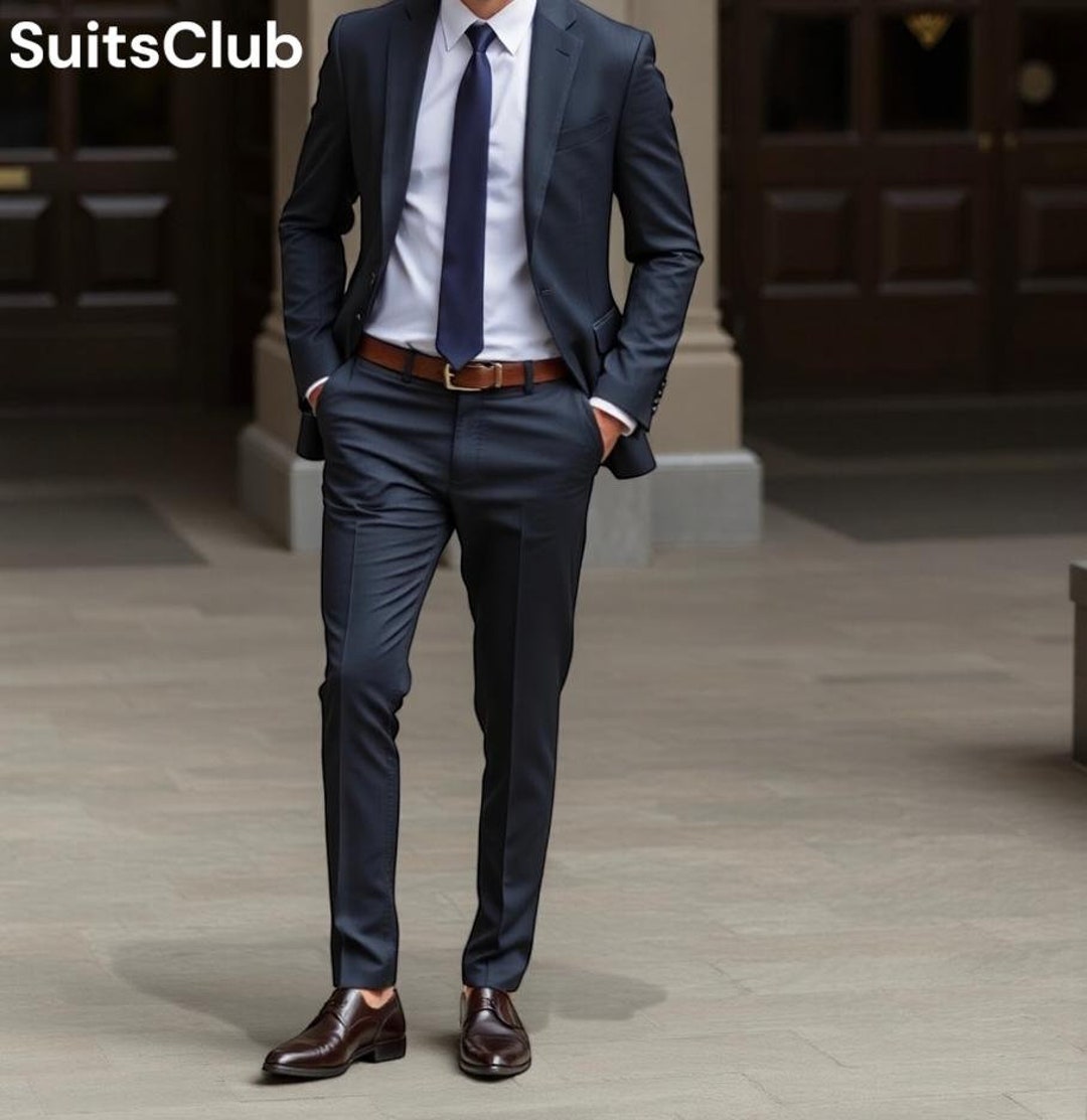 Men Gray Suit - Formal Fashion Suit - Two Piece Suit - Party Wear Suit ...