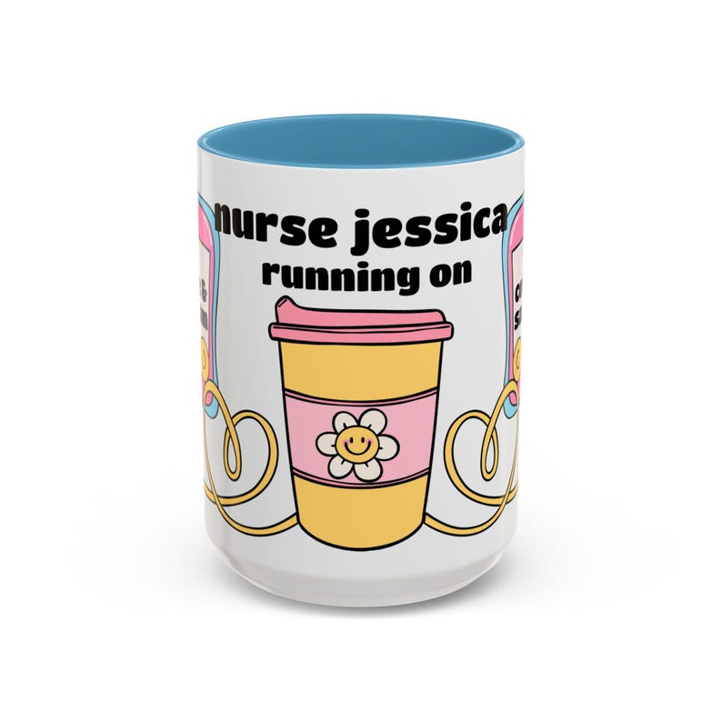 Personalized Nurse Coffee Mug: Running on Coffee and Sarcasm - Etsy