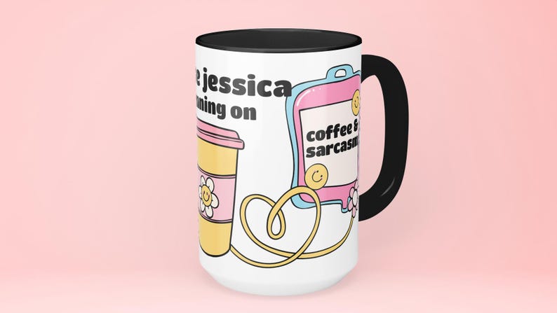 Personalized Nurse Coffee Mug: Running on Coffee and Sarcasm - Etsy