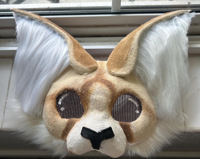 Fennec Fox Therian Mask/ Fursuit Head/ Cat Mask/ Coustume/ Therian ...