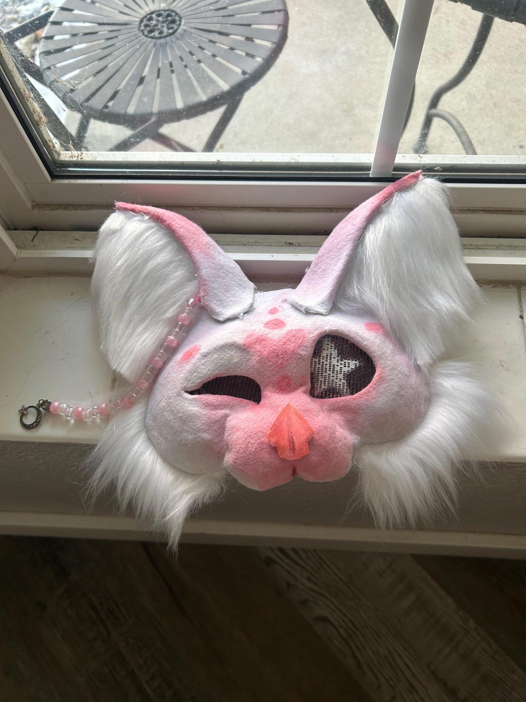 Albino Bat Therian Mask / Cat Mask/ Fursuit Head / Furry Mask / Cat ...