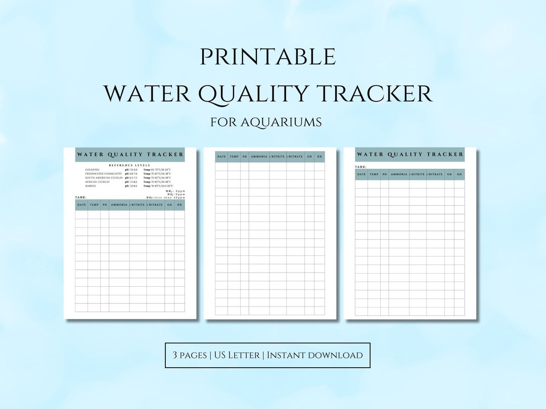 Water Quality Tracker - Etsy