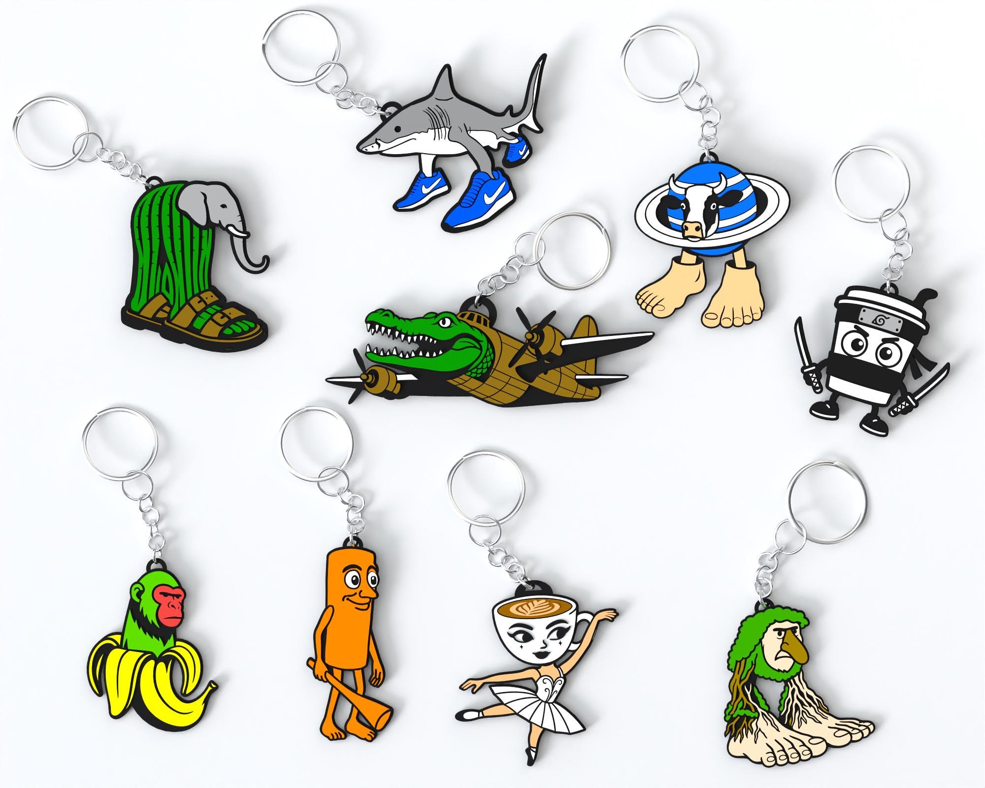 Brainrot Italian Keychains - Tralala, Sahur, Ballerina, Crocodilo ...