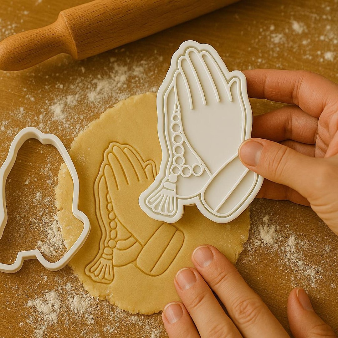 Praying Hands Cookie Cutter and Embossing Stamp for Faith and Baptism ...