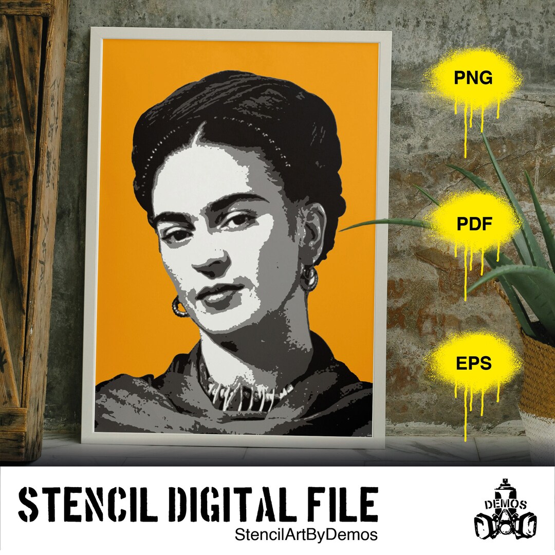 Frida Kahlo Multilayer Stencil Design Spray Painting Template Wall ...