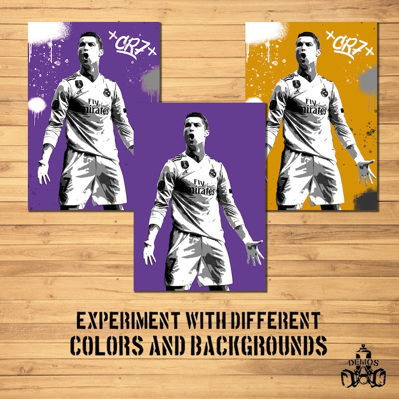 Cr7-cristiano Ronaldo Multilayer Stencil Design Spray Painting Template ...