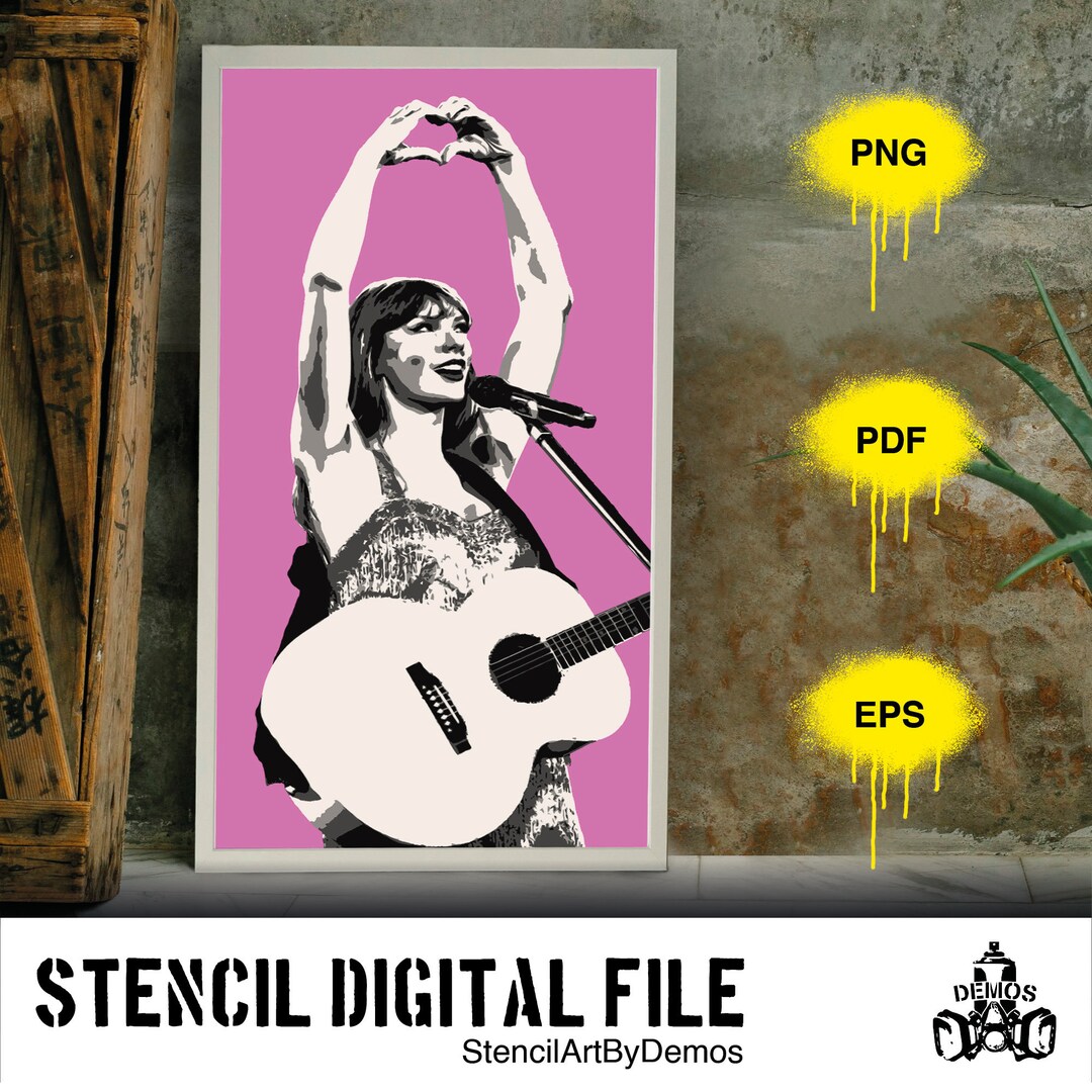Taylor Swift Multilayer Stencil Design Spray Painting Template Wall ...