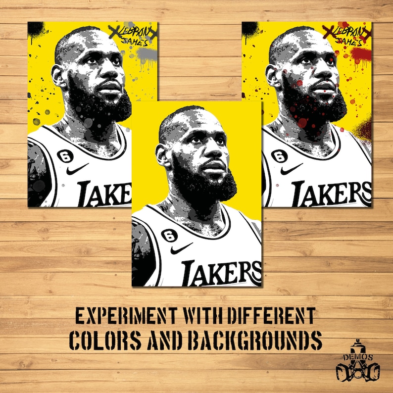 Lebron James Multilayer Stencil Design Spray Painting Template Wall ...