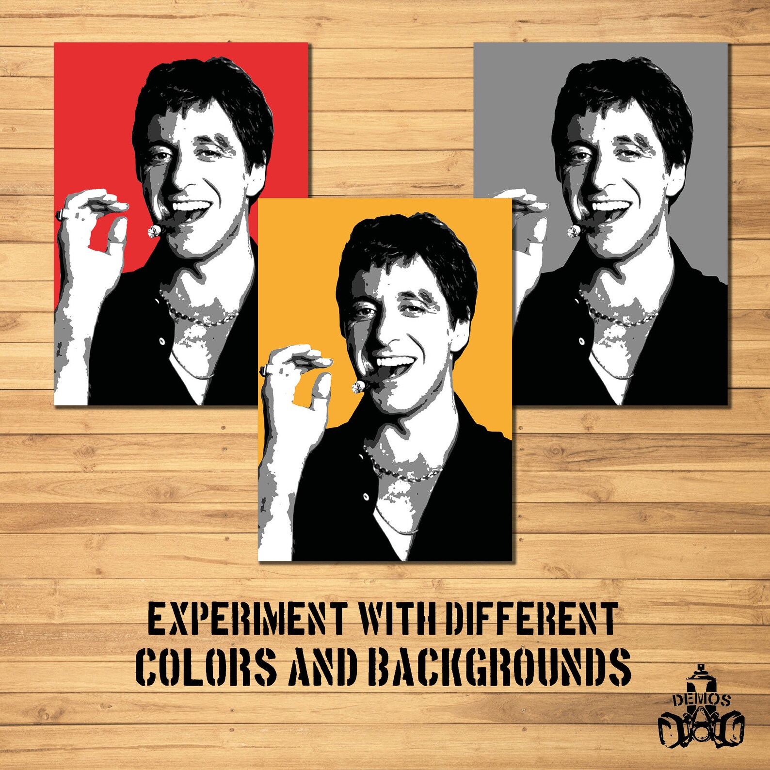 Scarface / Al Pacino / Tony Montana Multilayer Stencil Design Spray ...