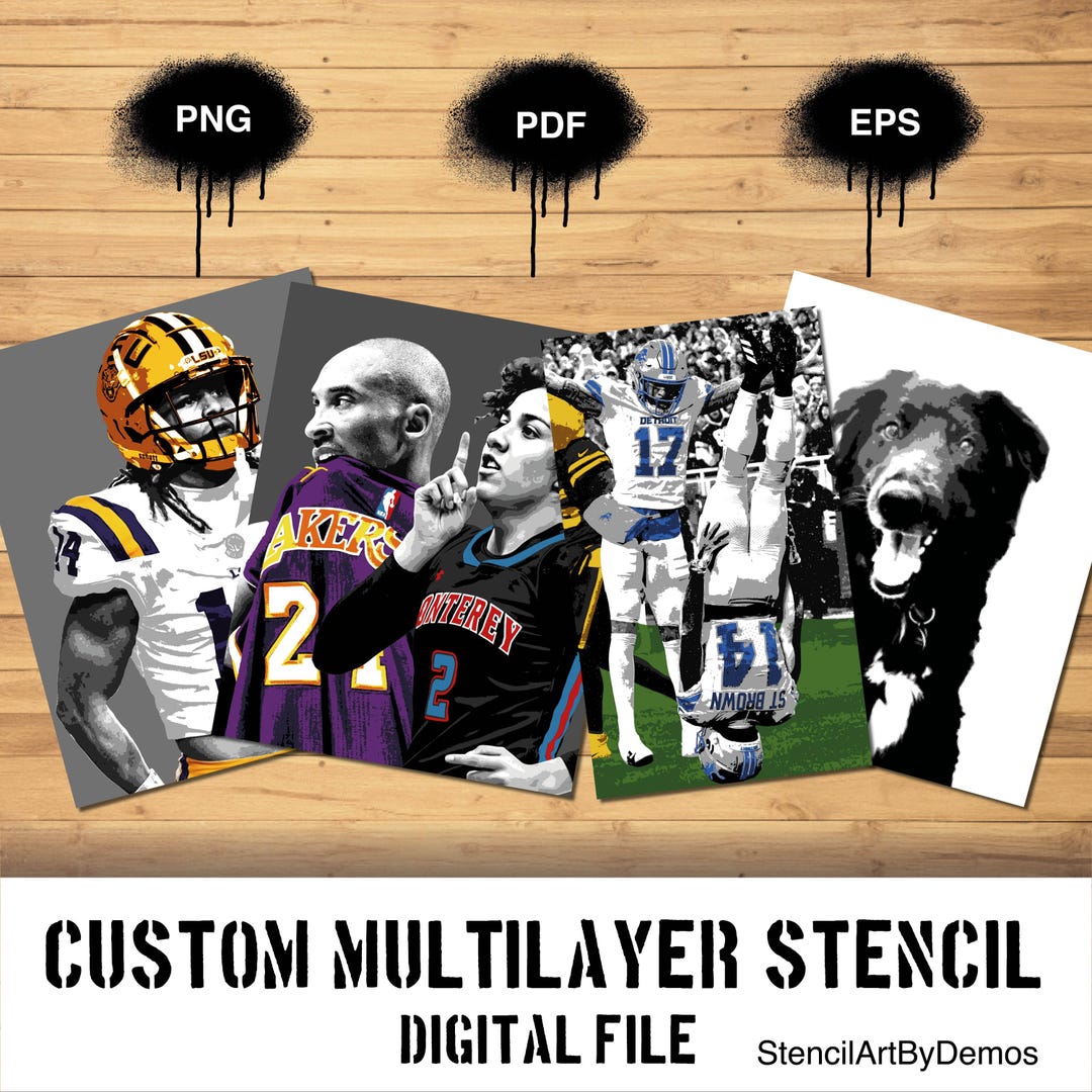 Custom Multilayer Stencil for Spray Paint /custom Stencil for Painting ...