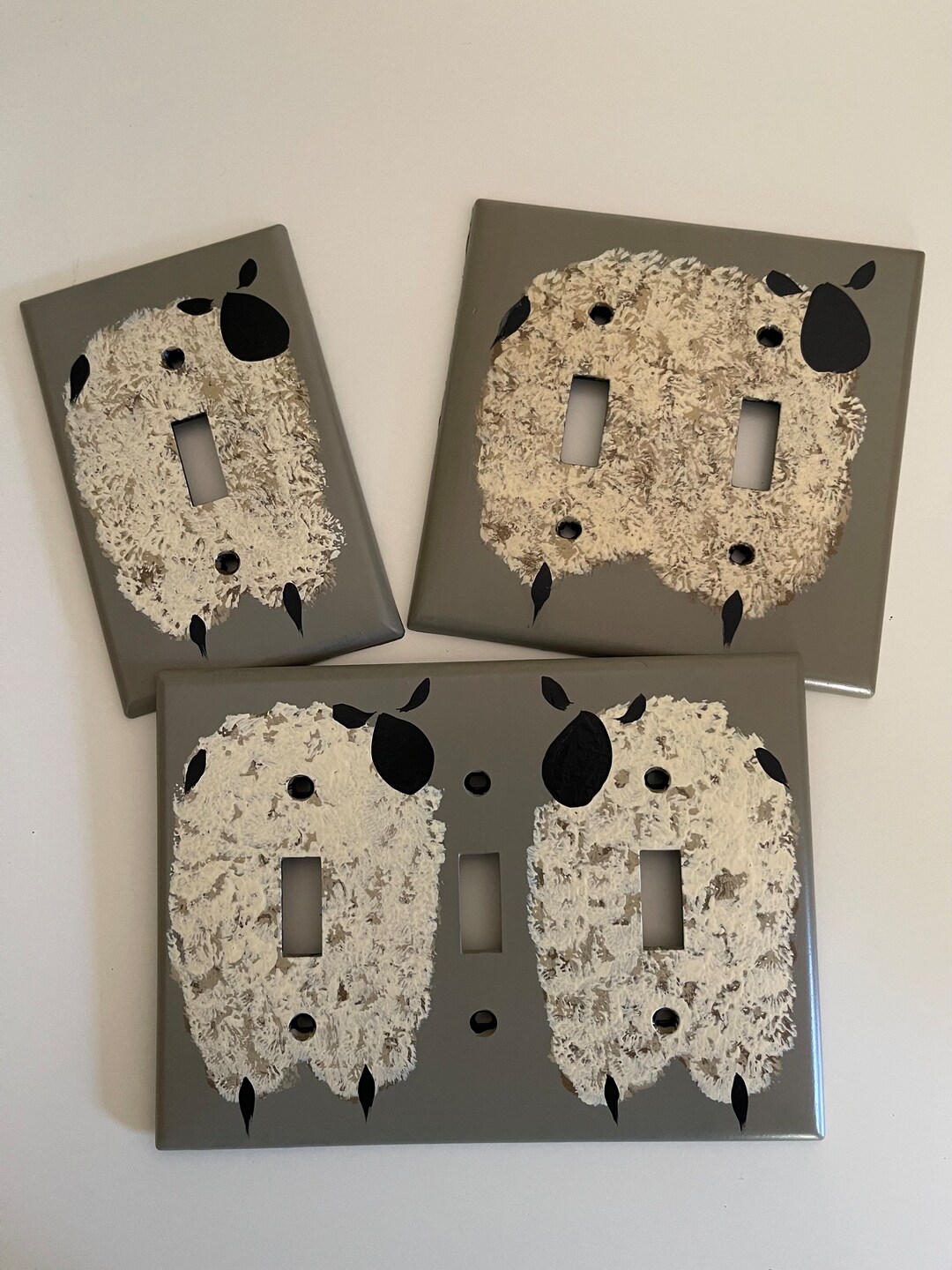 Sheep Light Switch Covers, Primitive, Switch Plate Covers, Folk Art ...