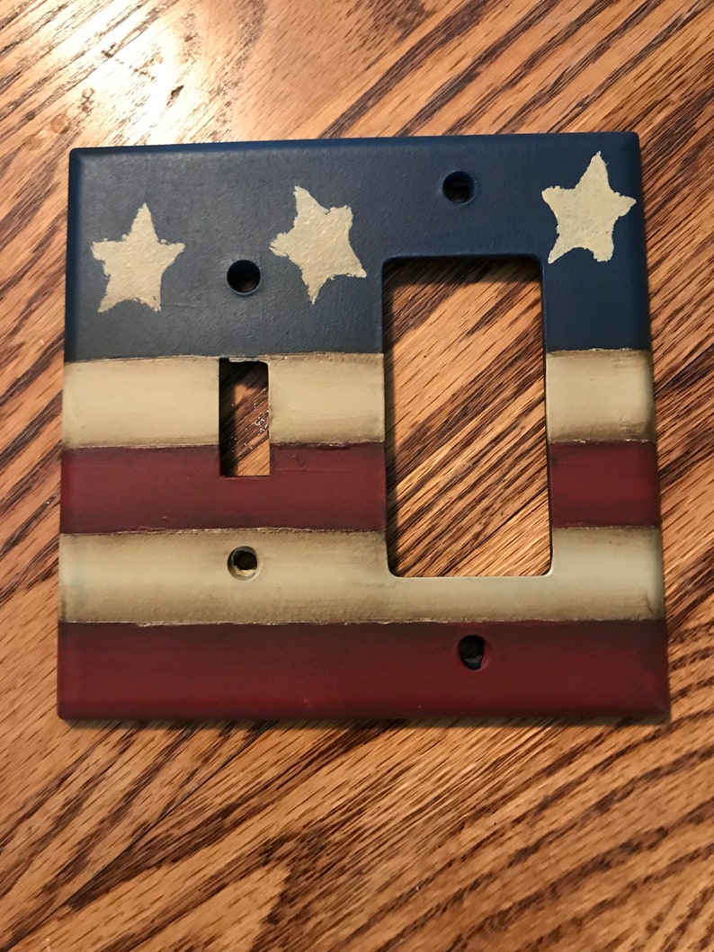 American Flag Light Switch Cover Switch Plate Cover - Etsy