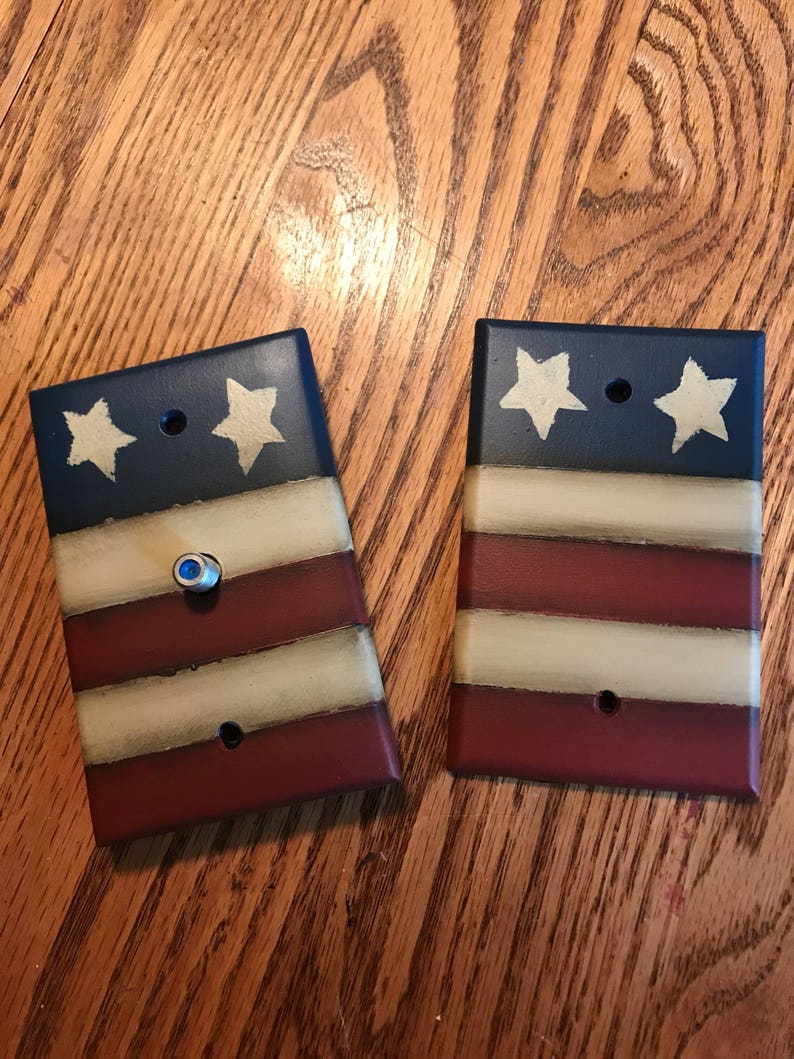American Flag Light Switch Cover Switch Plate Cover - Etsy