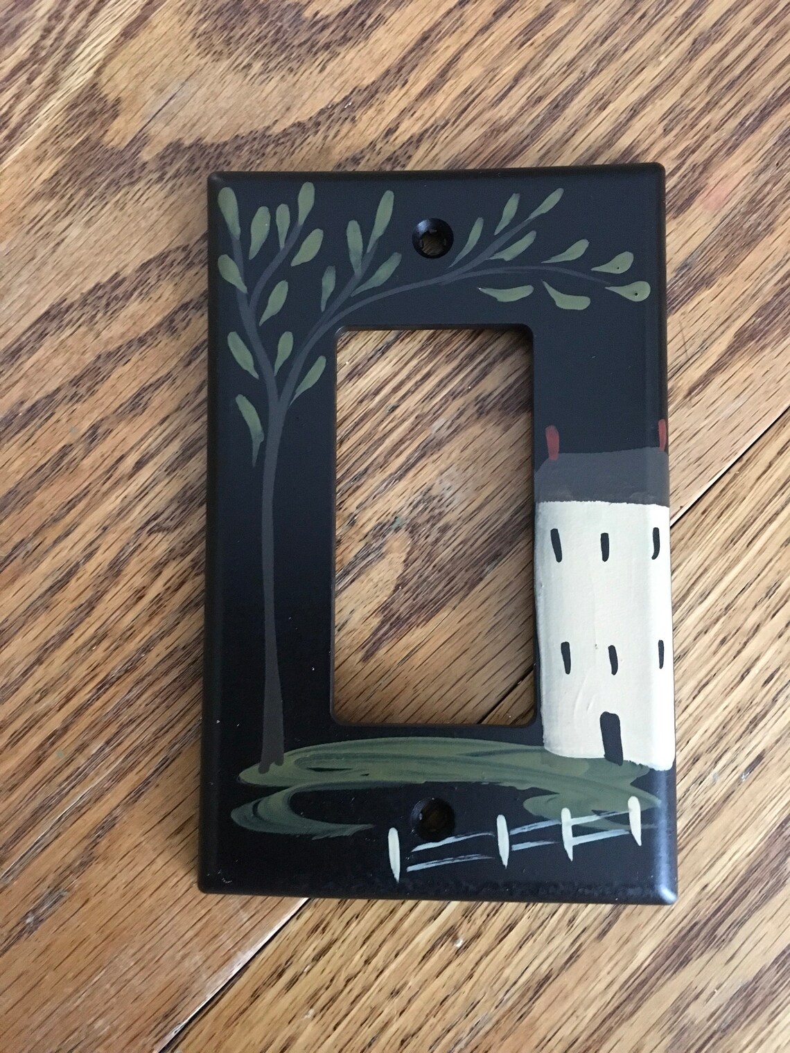 Light Switch Plate Covers Primitive Black With Saltbox and - Etsy