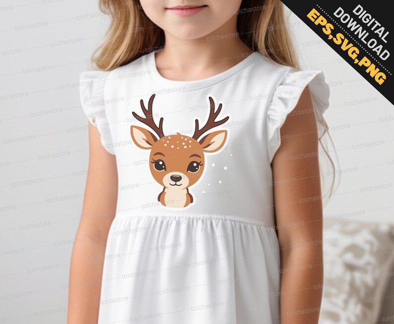 Reindeer Svg, Clipart, Vector, Eps, Svg, Png, for Tshirt Sweatshirt ...