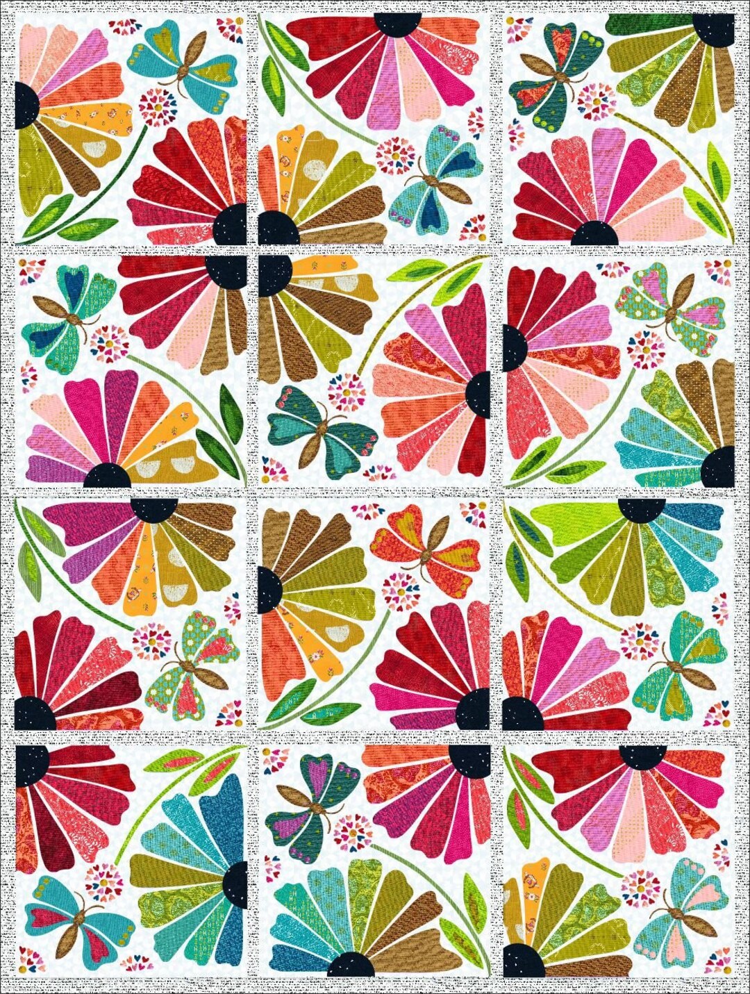 Collage Quilt Pattern Garden Party by Laura Heine - Etsy