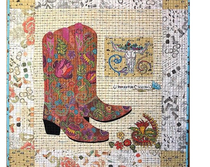 Her Boots Collage Quilt Pattern by Laura Heine - Etsy
