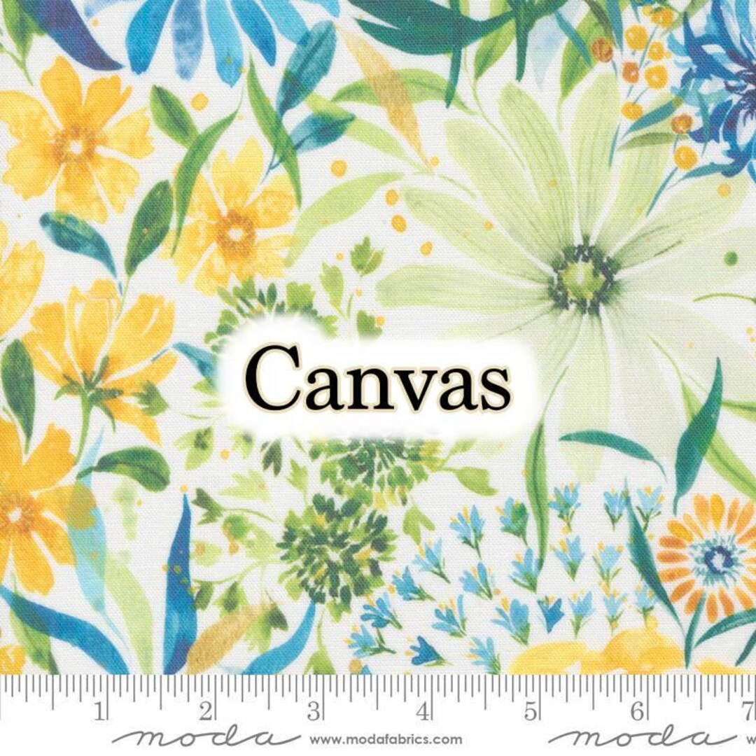 Moda Fabrics Create Joy Project Canvas Sunshine Blue Skies in Cloud 1/2 ...