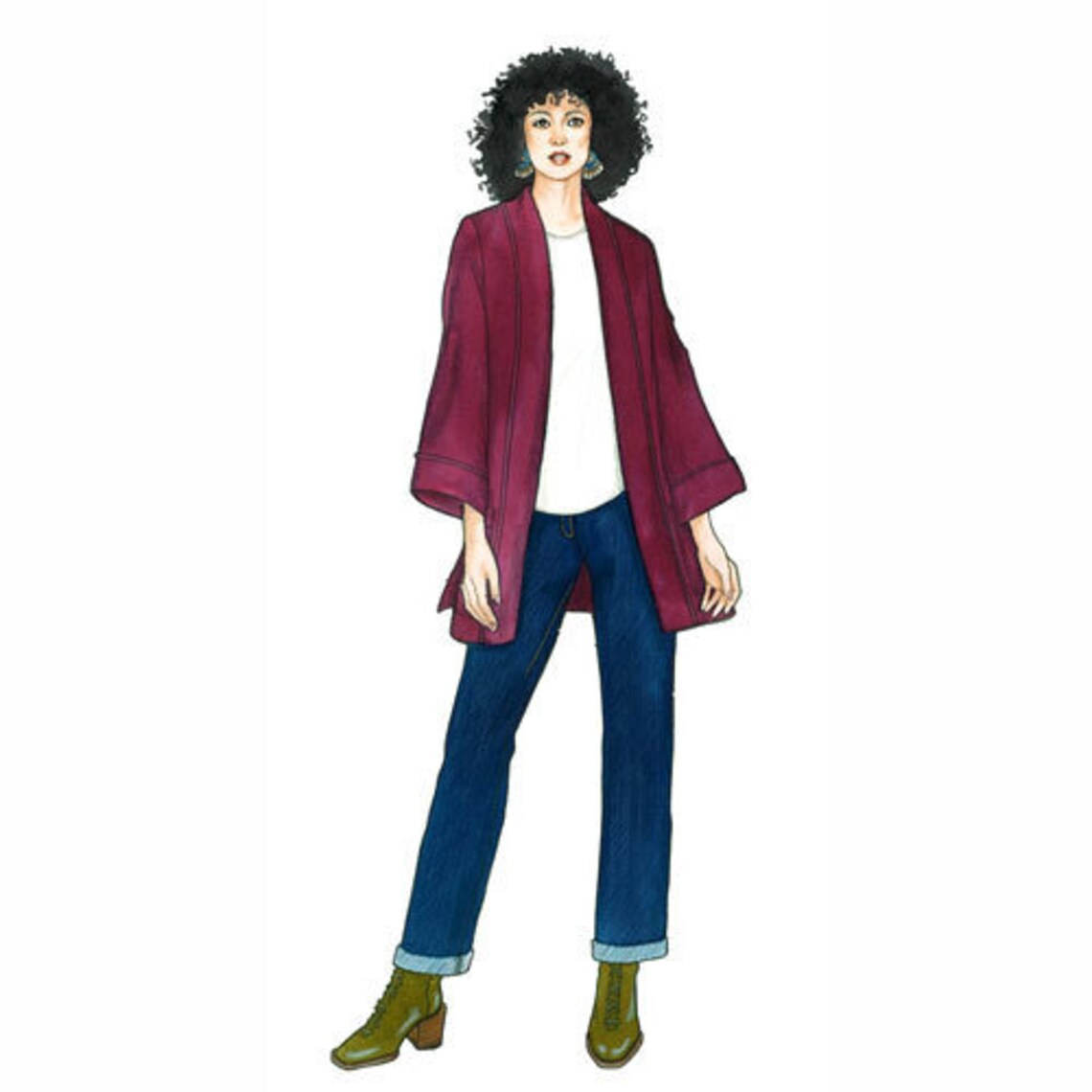 Kimono Pattern the Ikina Two Jacket Paper Pattern the Sewing Workshop ...