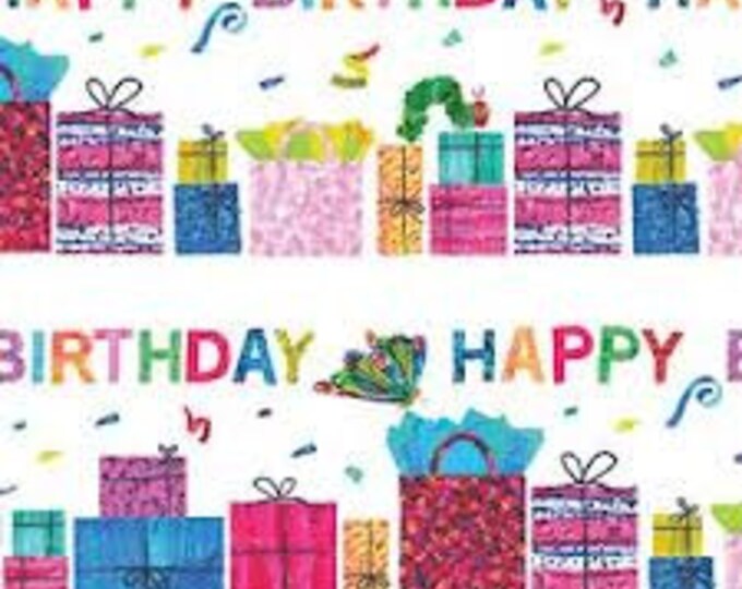 The Very Hungry Caterpillar Birthday Fabric Caterpillars and - Etsy