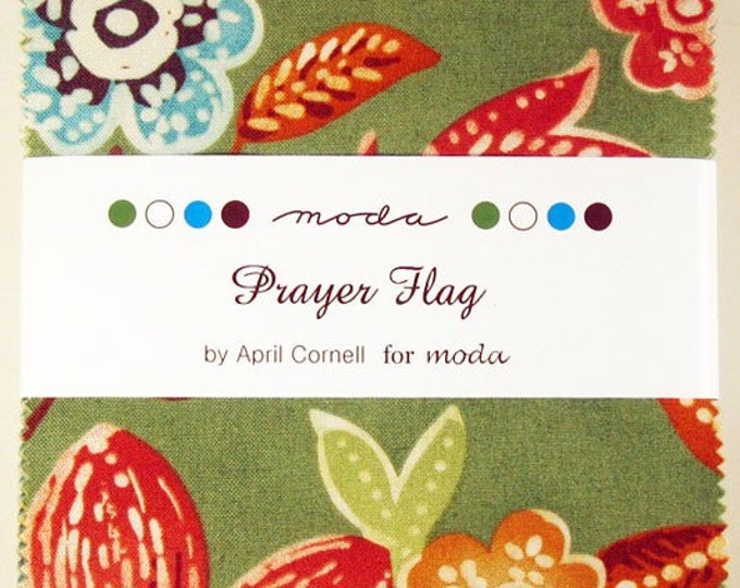 Charm Pack Fabric Squares Prayer Flag by April Cornell for Moda Fabrics ...