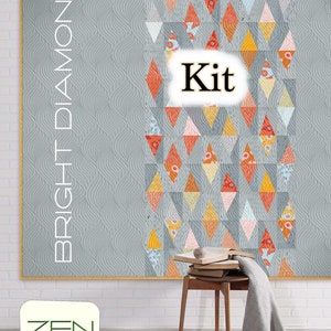 Quilt Kit Bright Diamonds by Zen Chic Free Shipping - Etsy