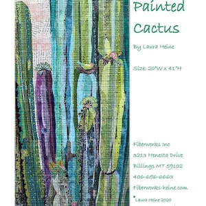 Collage Quilt Pattern Painted Cactus by Laura Heine - Etsy