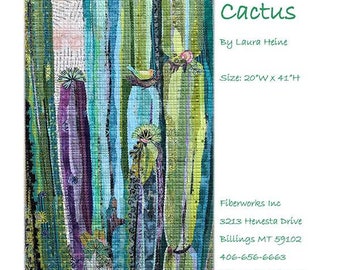 Cactus Queen Collage Quilt Pattern by Laura Heine of Fiberworks - Etsy