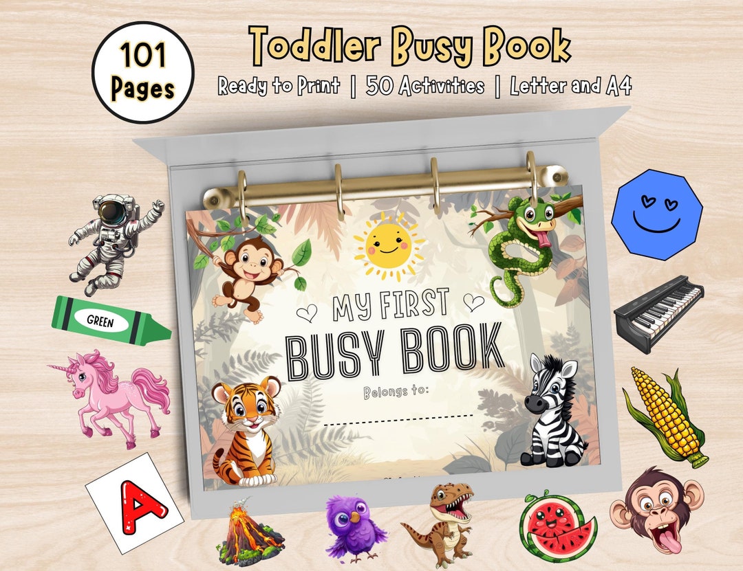 Toddler Busy Book Preschool Activity Book Montessori Busy Binder ...