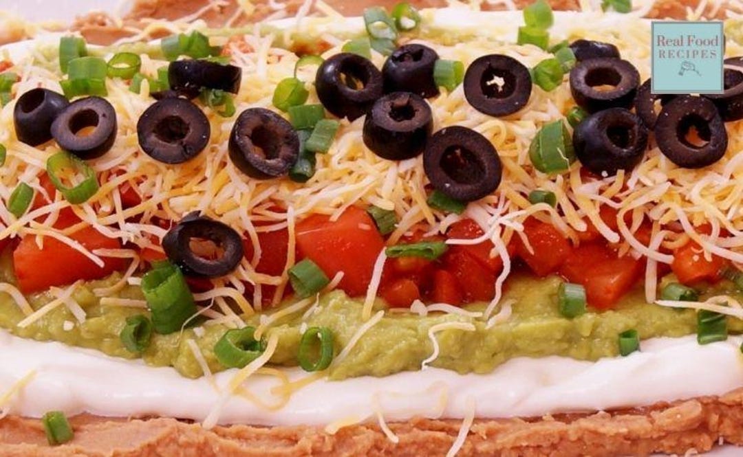 Tex Mex Dip Recipe Layered Nacho Dip Spicy Cheesy Side Dish Taco Theme ...