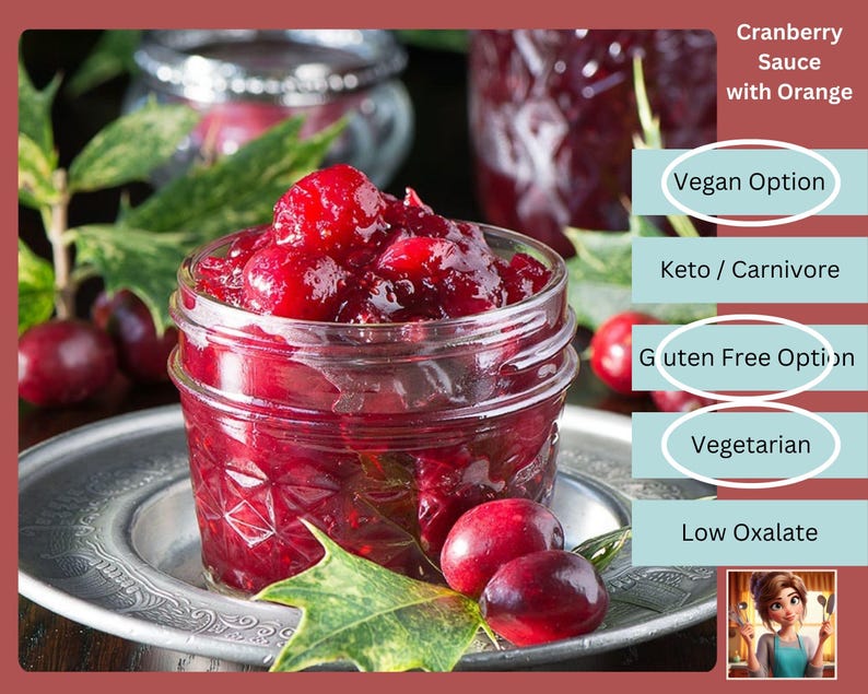 Christmas Cranberry Sauce Recipe Digital Download for Fall Season Berry ...