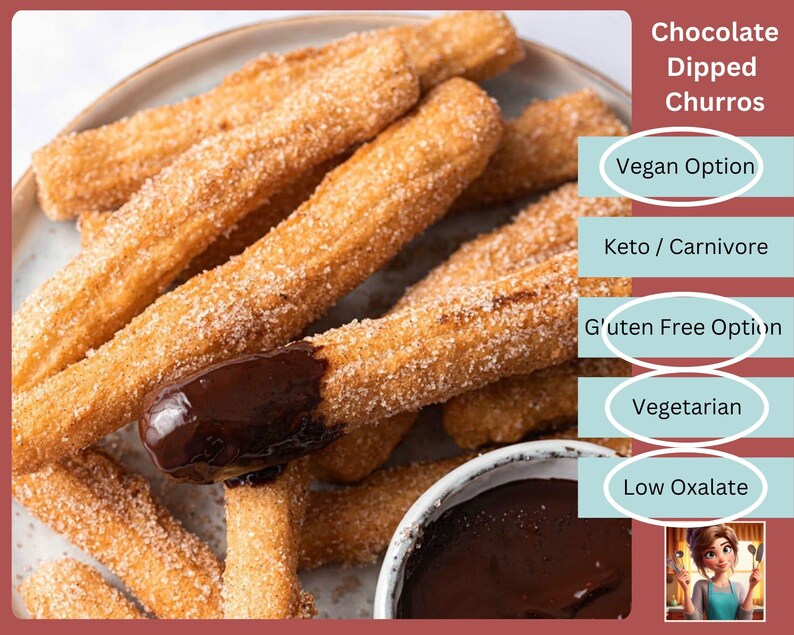 Chocolate Dipped Churros Dessert Recipe Easy to Make Treat Family ...